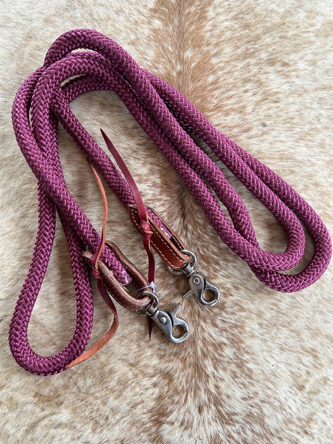 Burgundy Nylon Harness Leather Slobber Straps Contest Barrel Roping ...