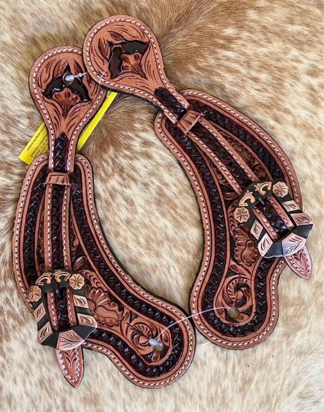 Pair Adult Size Western Tooled Leather Spur Straps FREE SHIPPING - Etsy