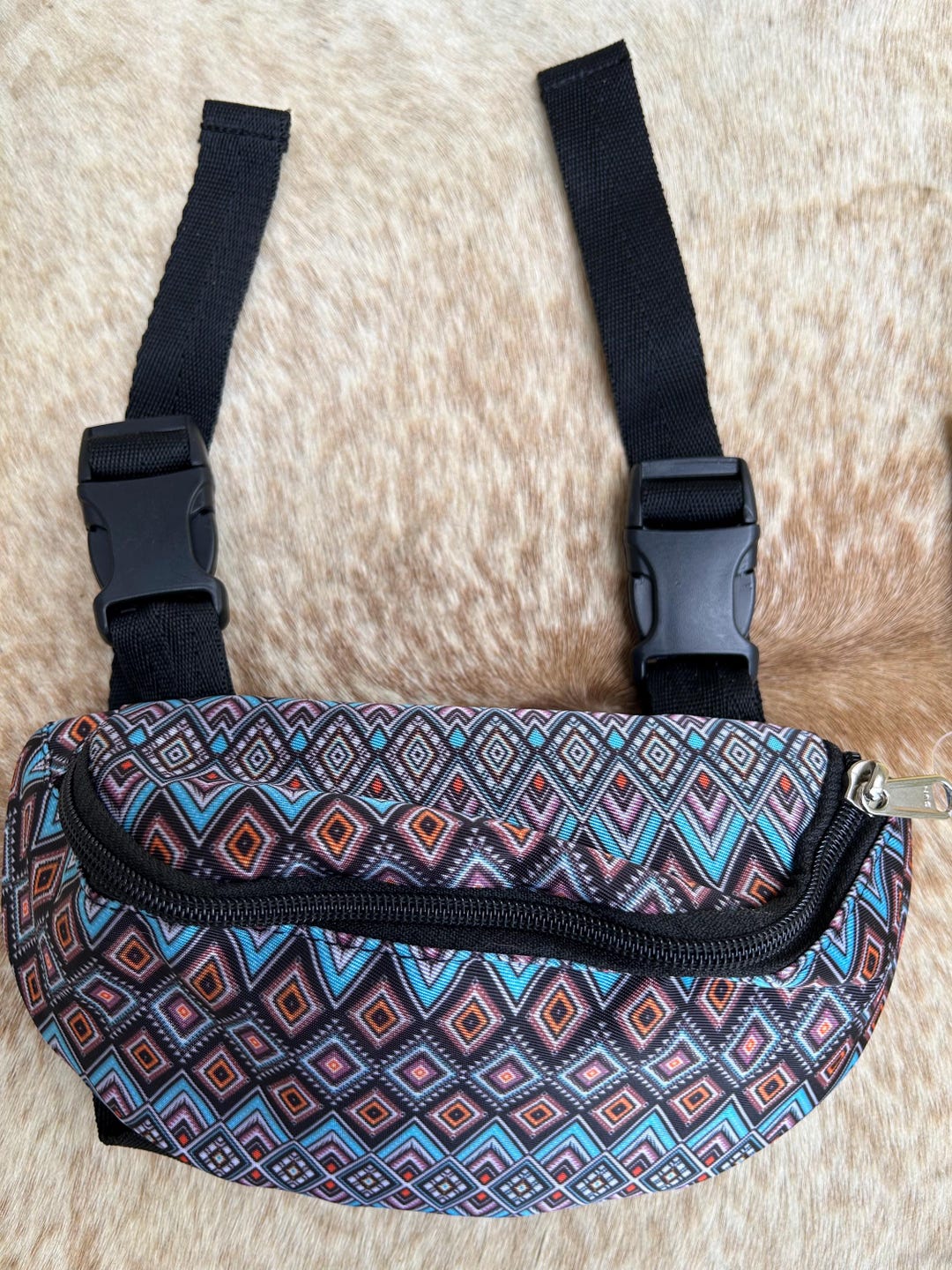 Blue Aztec Print Cordura Nylon Western Saddle Horn Pouch FREE Shipping ...