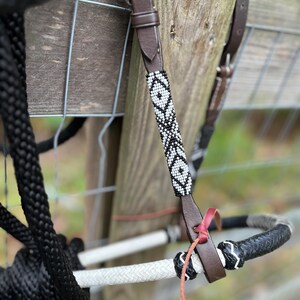 Black Complete Bitless Hackamore Bosal Bridle and Nylon Mecate Rein Set ...