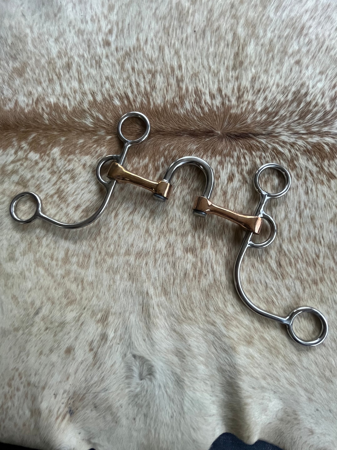 Stainless Steel Western 5” Copper Mouthpiece Medium Port Correction Bit ...