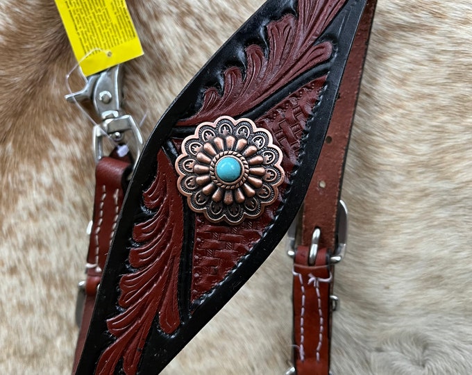 Two Tone Genuine Leather Western Wither Strap for Breast Collar - Etsy