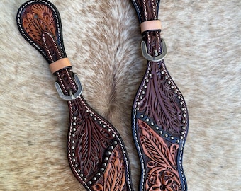 Pair Roughout Leather Ladies Size Western Spur Straps FREE Shipping - Etsy