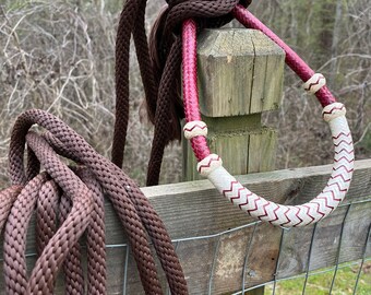 Natural Genuine Rawhide Bosal and Nylon Mecate Rein Set - Etsy