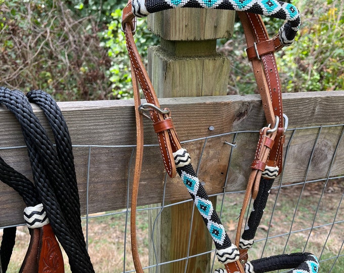 Complete Bitless Hackamore Rawhide Bosal Set Nylon Mecate Rein - Etsy