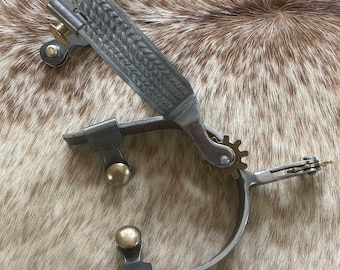 Pair Adult Size Western Stainless Steel Barbed Wire Design Spurs - Etsy