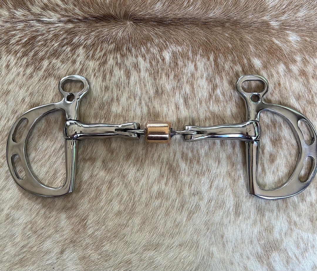 Stainless Steel Kimberwick 5” Mouth Copper Roller Horse Bit FREE Ship ...