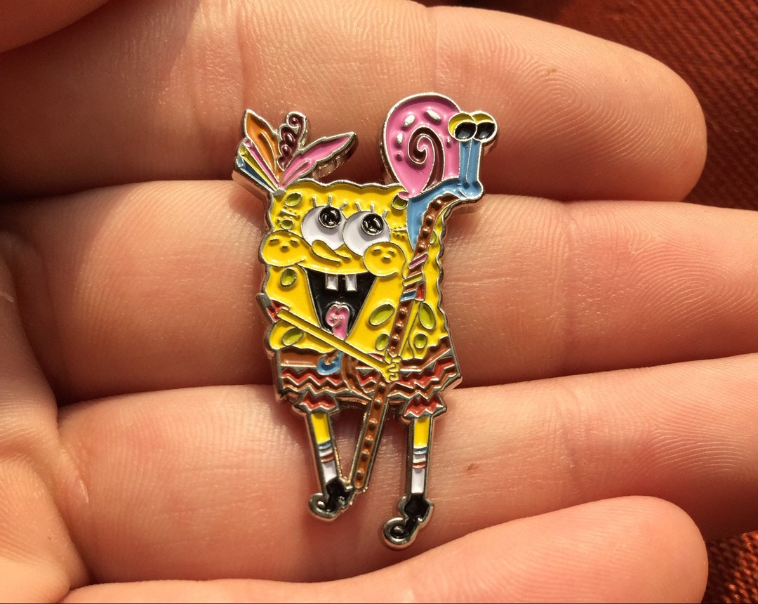 Gary and Spun Bob Square Tabs Pin Funny Cartoon Parody Pins - Etsy