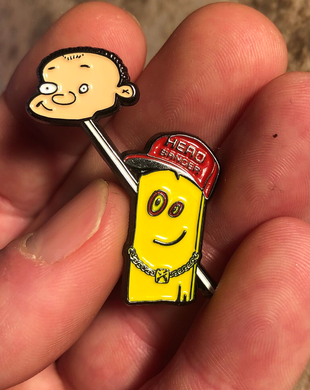 Plank and Johnny Ed Edd N Eddy EDM Rave Music Festival Headbanger Pins ...