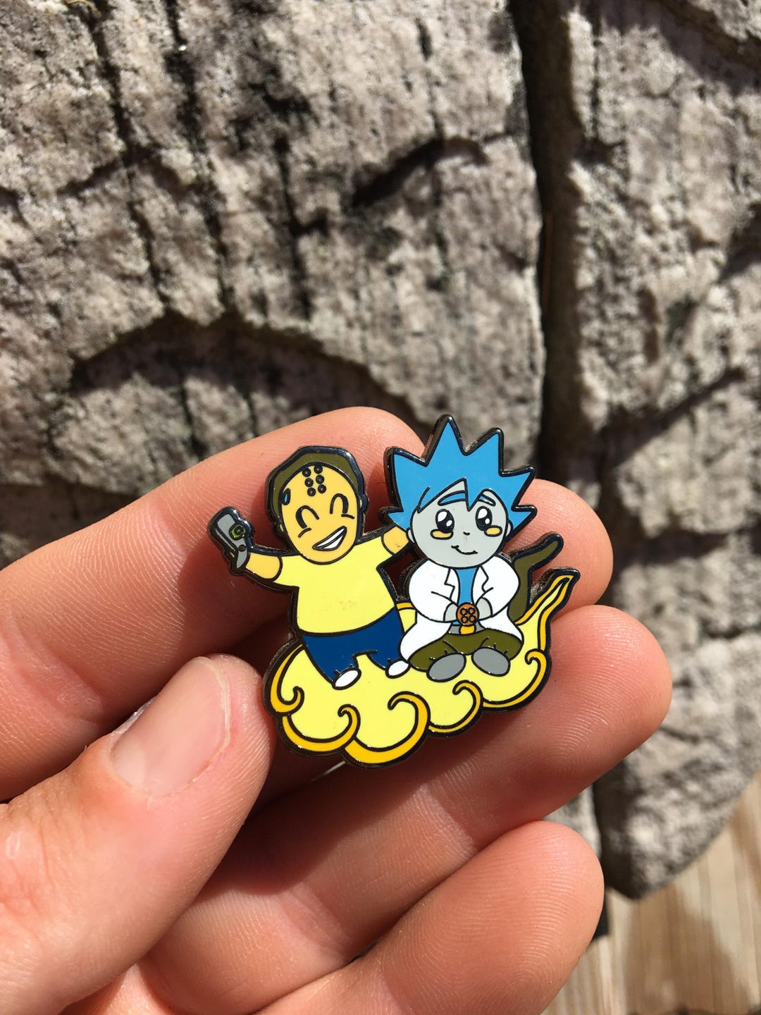 Buy Goku & Krillin Flying Nimbus Pin – Funny Anime Mashup Art! Online ...
