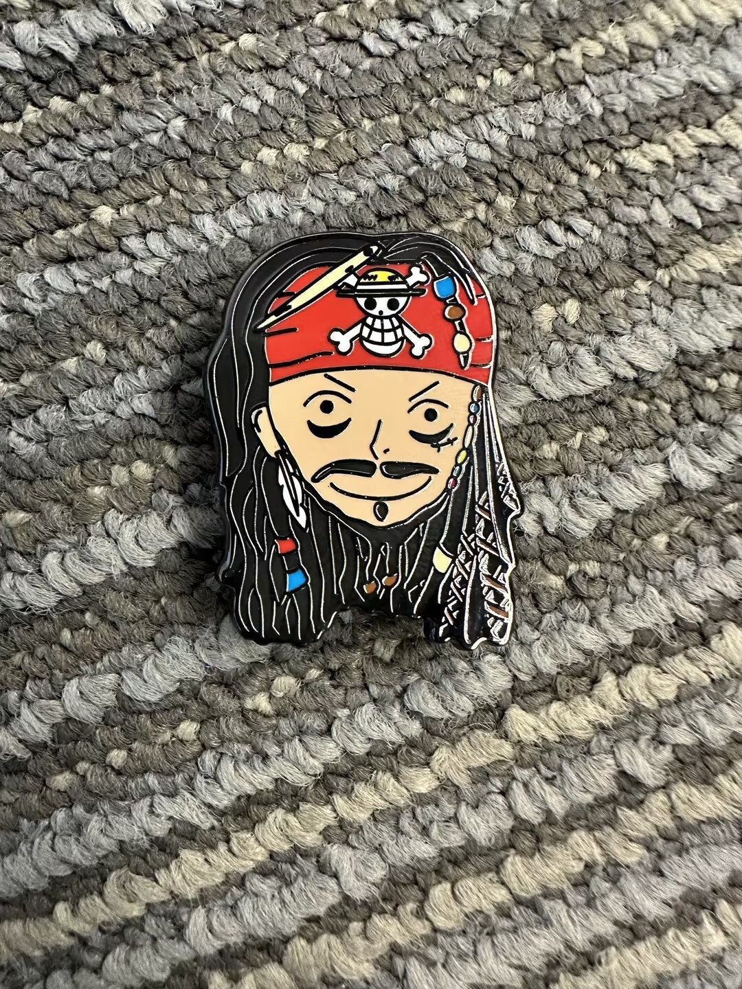 Luffy One Piece X Jack Sparrow Mashup Pin for Pirate and Anime Lovers ...
