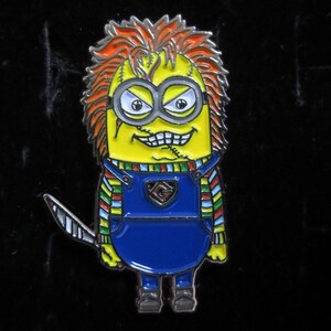Minion of Chucky Hat Pin – 1.5" Soft Enamel Pin, Horror Parody, Limited ...