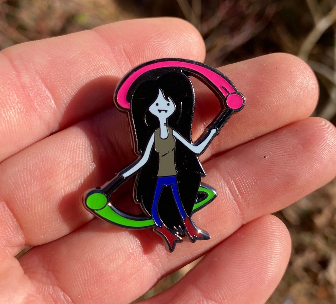 Marceline Spins Poi Glow in the Dark Pin, Funny Cartoon Parody Pins by ...