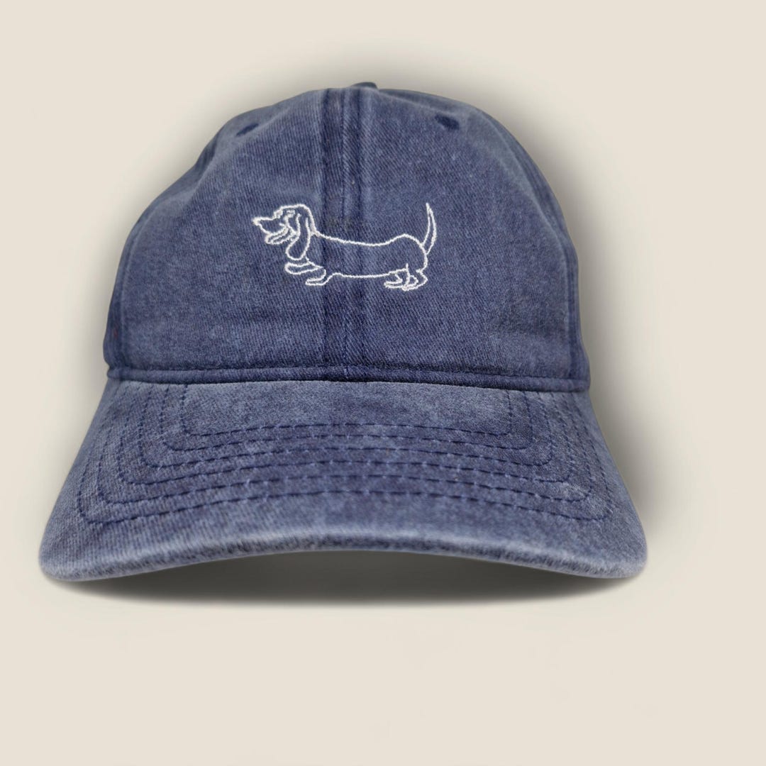 Dachshund Embroidered Dad Cap - Trendy Fit - Comfortable Chino Cotton ...
