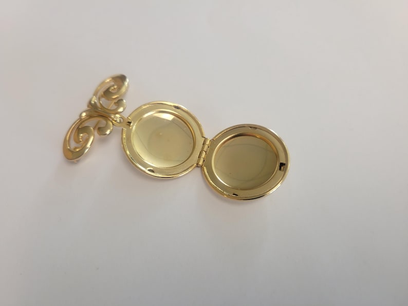 Vintage Simple Double Photo Locket Brooch - Etsy
