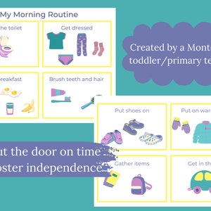 Printable Morning Routine Cards for Toddlers, Preschoolers ...