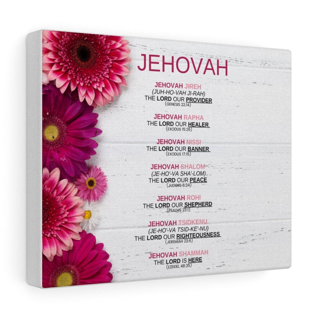 Raspberry Flowers: Jehovah Canvas Gallery Style - Etsy