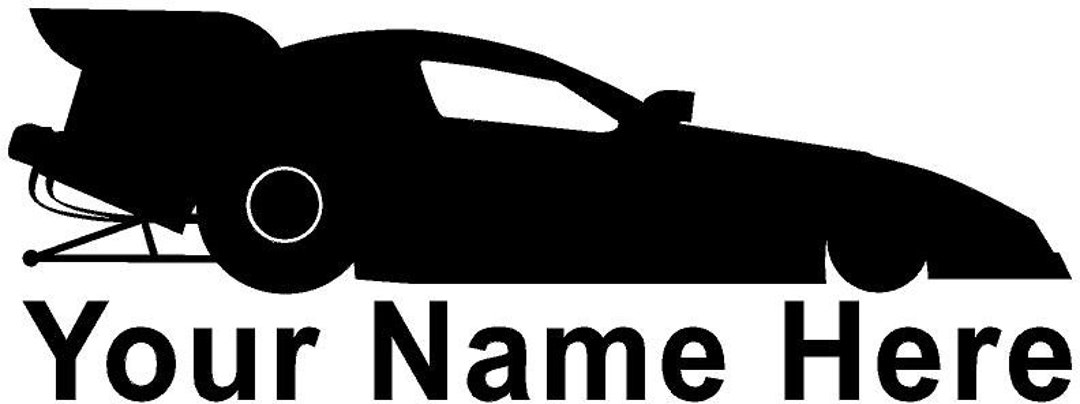 Drag Racing Custom Funny Car Race Decal, Personalized Car Decal, Custom ...