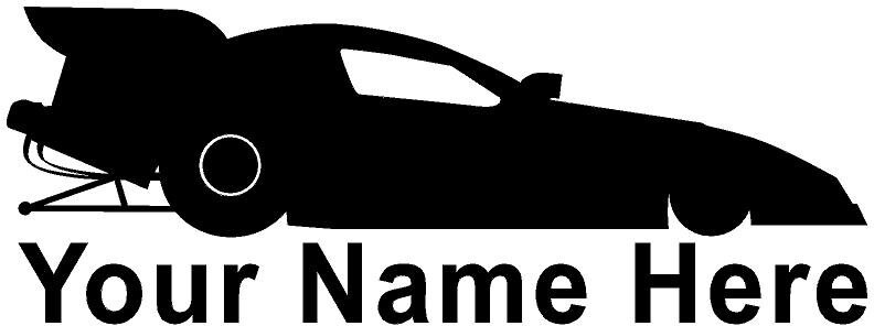 Drag Racing Custom Funny Car Race Decal, Personalized Car Decal, Custom ...