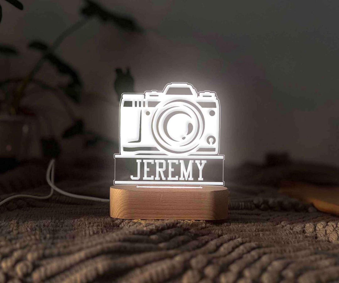 Digital Camera Night Lights, Personalized Photographer Camera Night ...