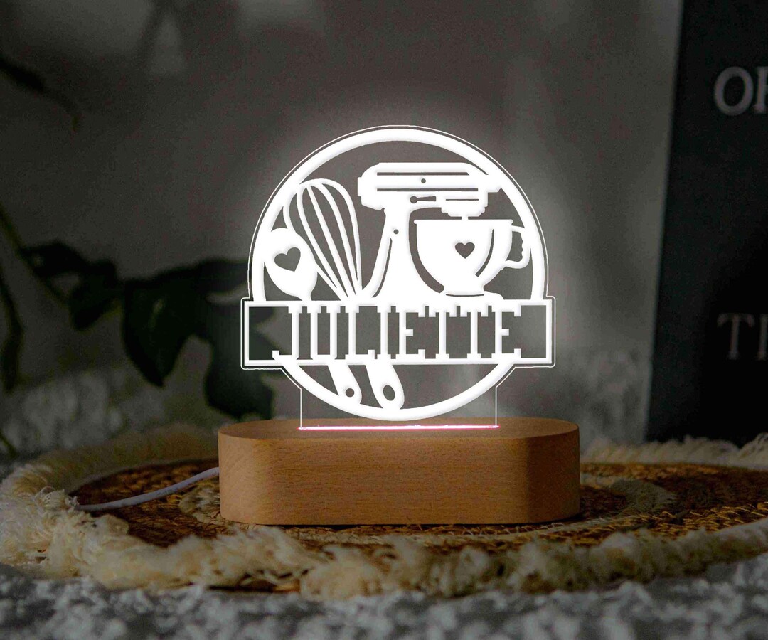Night Light for Chef, Personalized Chef Night Light, Custom LED Lamp ...