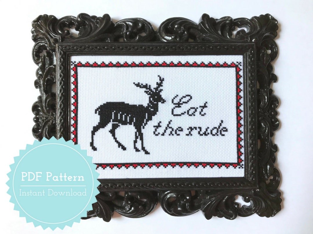 Eat the Rude Hannibal Lecter Pattern PDF - Etsy