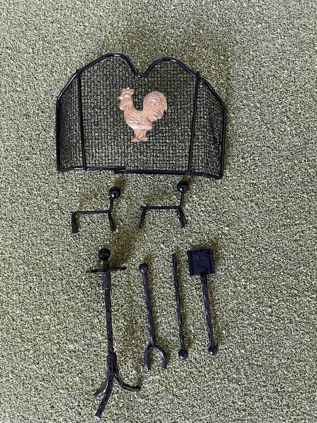 1:12 Miniature Wire Mesh Fireplace Screen & Tending Set - Etsy