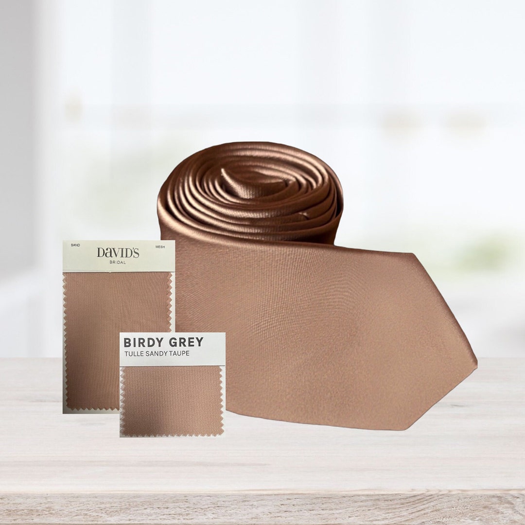 Taupe Necktie, Boho Wedding, Fall Wedding, Groomsmen Gift, Rustic ...