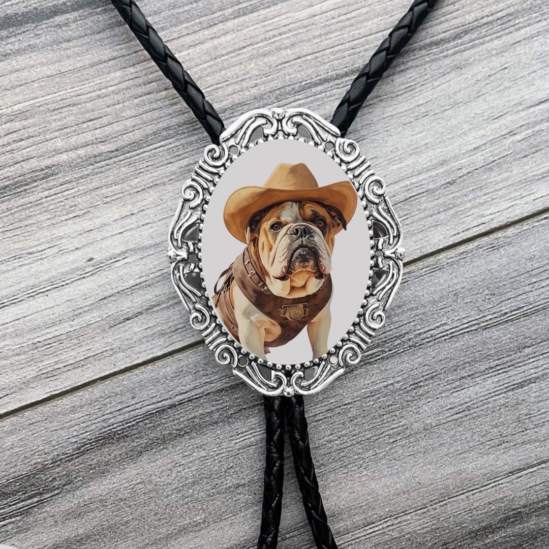 Western Bolo Tie for Men and Women Bolo Ties, Animal Cowboy Bulldog Dog ...
