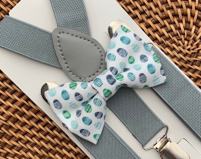 Easter Bow Tie Bow Tie With Eggs Easter Outfit for Boys Bow | Etsy