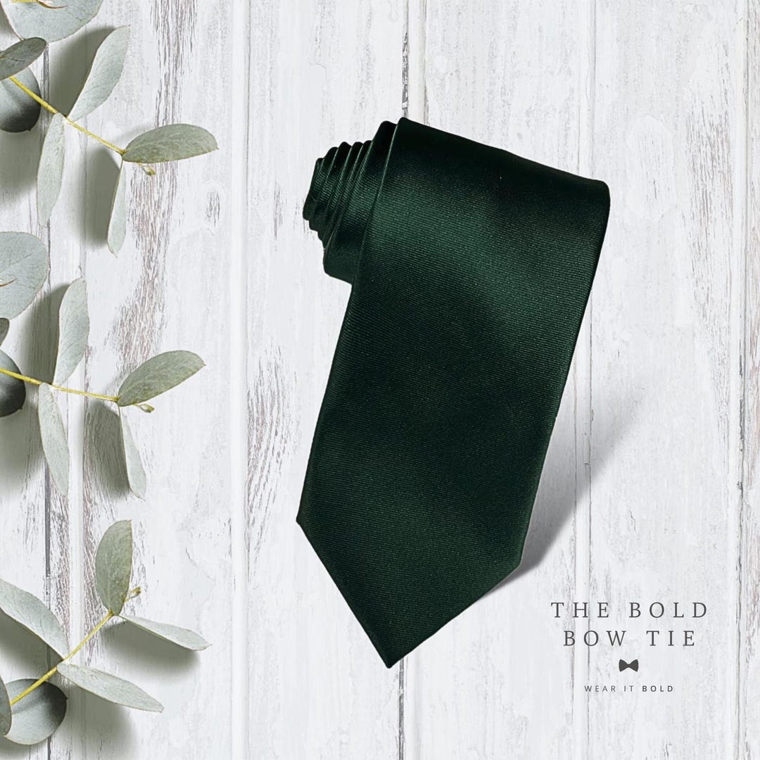 Emerald Green Necktie for Wedding Groomsmen Gift, Groomsmen Ties for Mens Wedding, Mens Ties ...