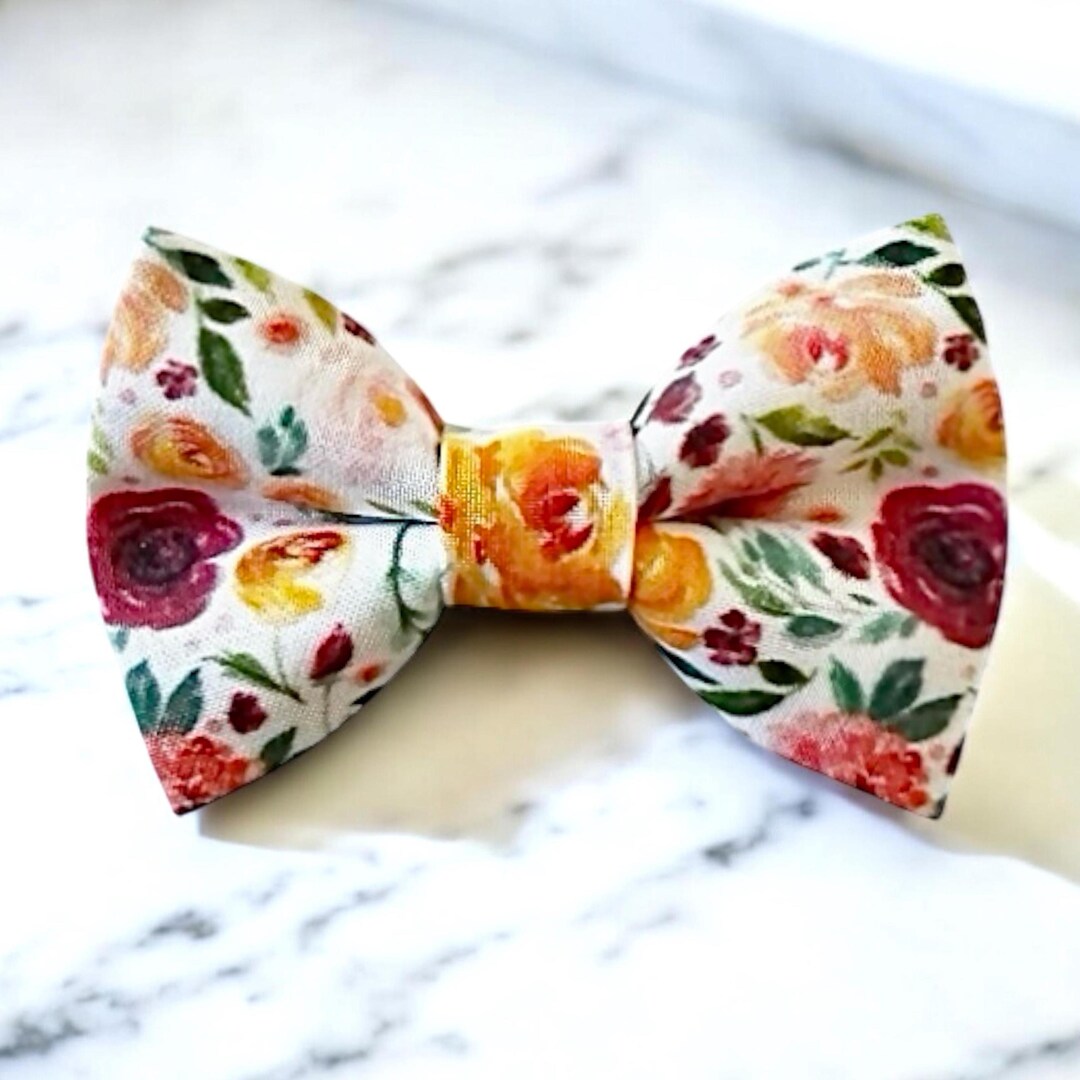 Floral Bow Tie for Wildflower Wedding Bow Ties, Floral Tie Ring Bearer ...
