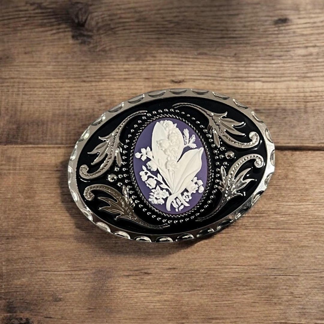 Lily of the Valley Cowboy Belt Buckle: Western Fashion Accessory - Etsy