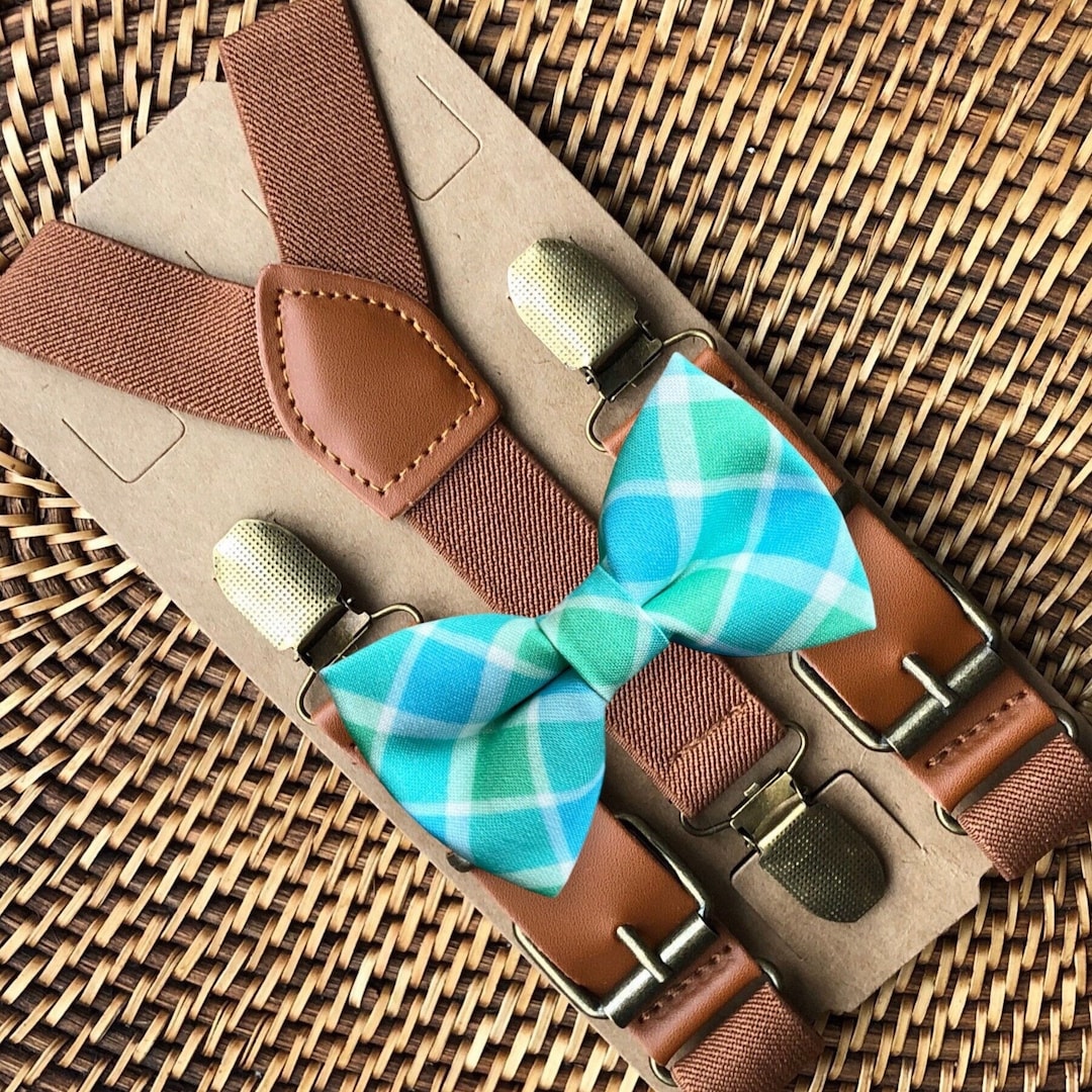 Kentucky Derby Bow Tie, Blue Green Plaid Kentucky Derby Party Bow Ties ...
