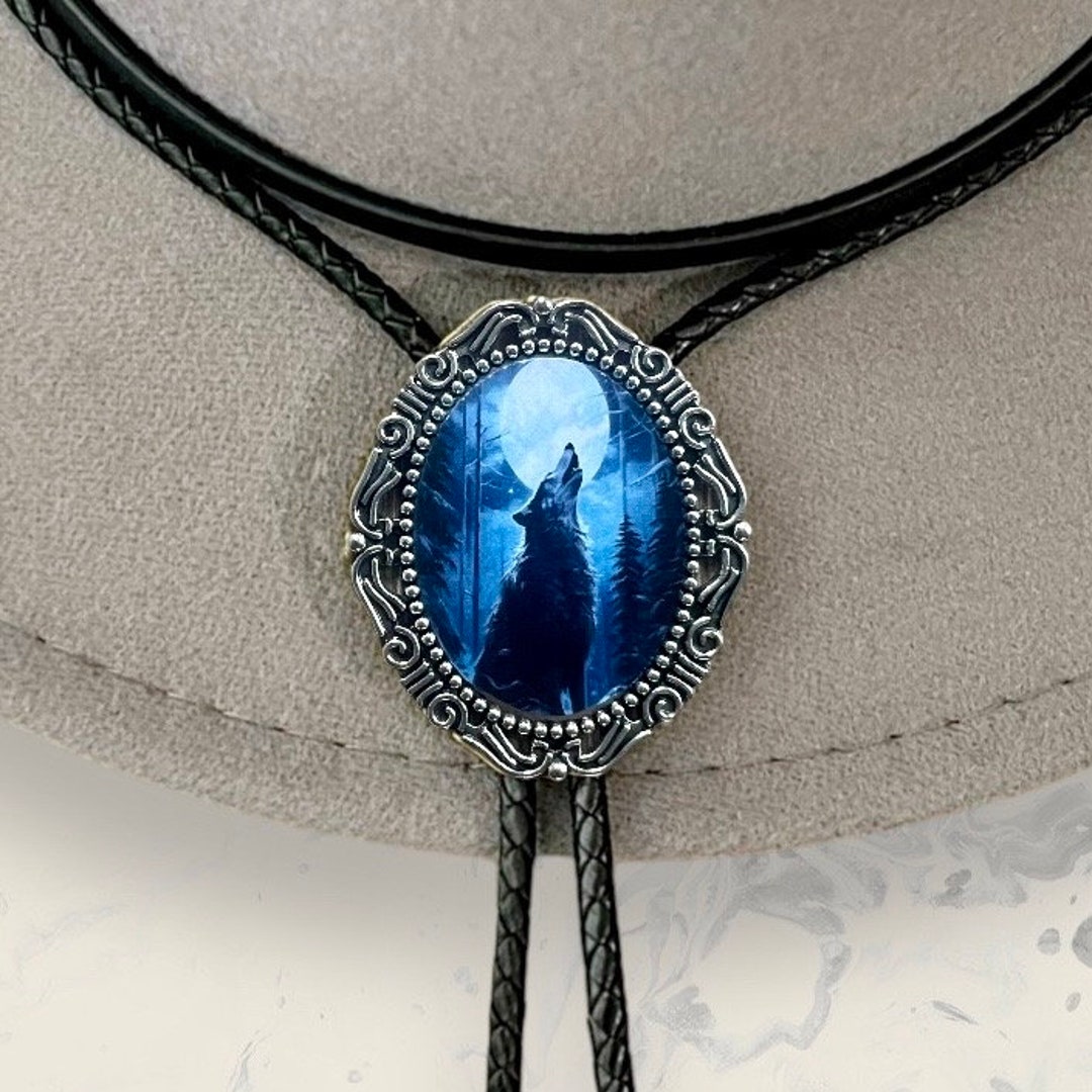 Wolf Bolo Tie for Men and Women Bolo Ties – Cowboy/cowgirl Western ...