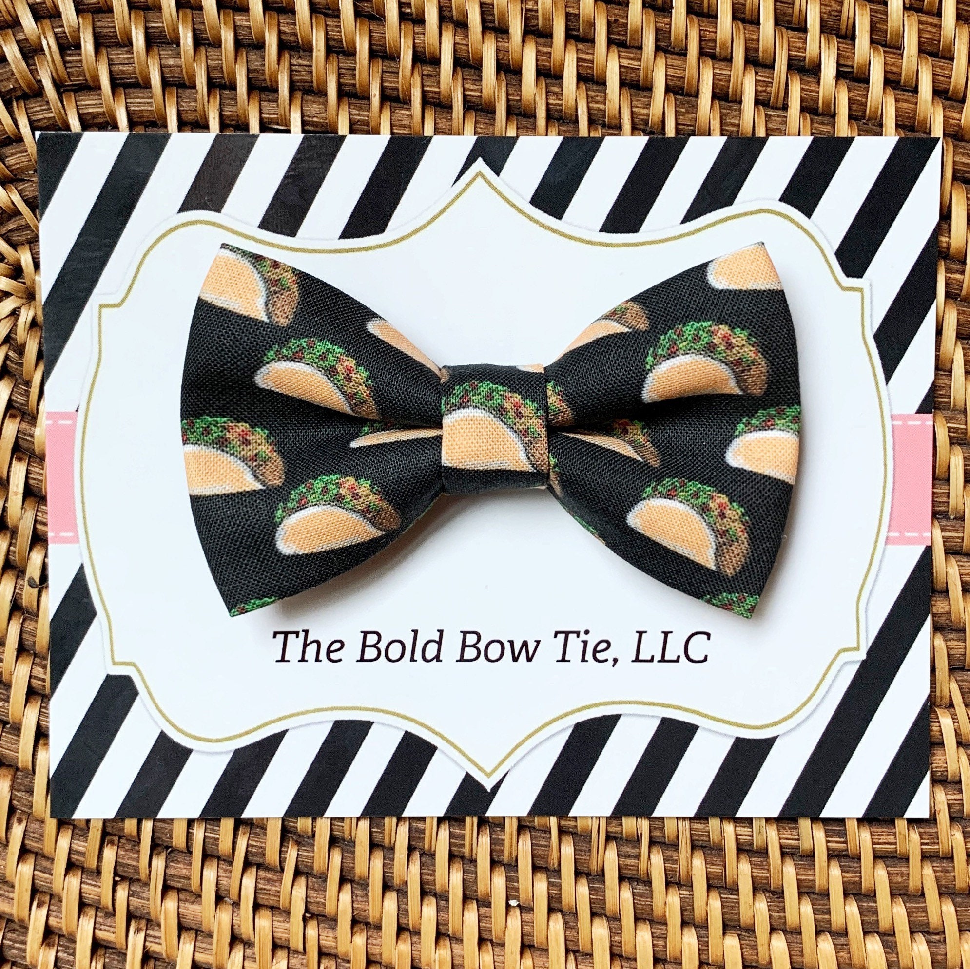 Taco Dog Bow Tie Taco Tuesday Dog Bowtie Dog Accessories | Etsy