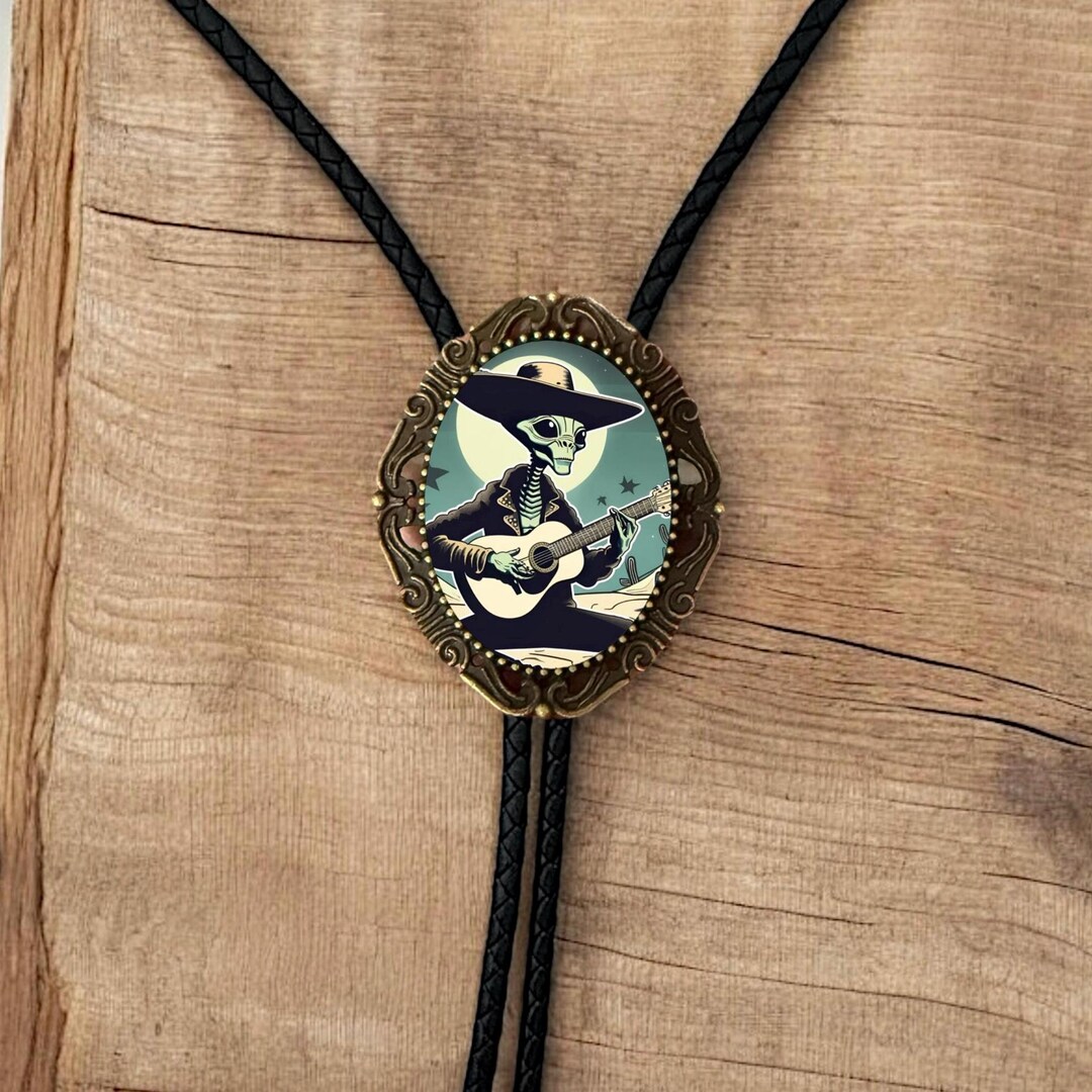 Bolo Tie With Alien Western Gift Mens Jewelry, Cowboy Jewelry for Men ...