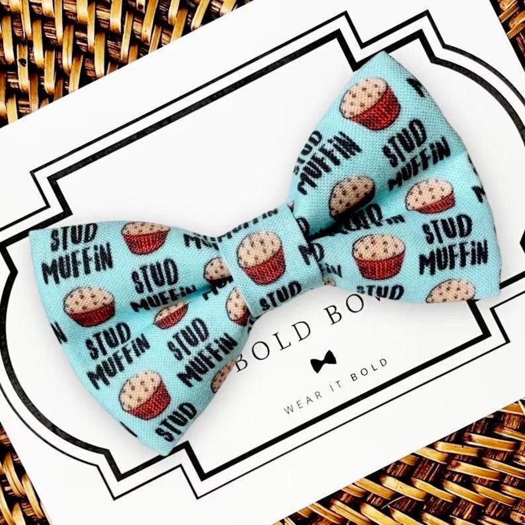 Stud Muffin Dog Bow Tie, Pet Birthday Gift - Etsy