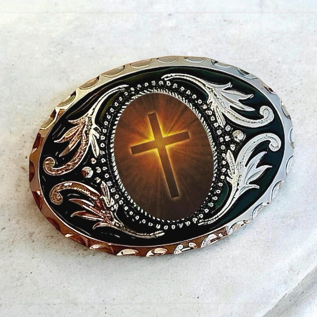 Belt Buckle Cowboy Accessory With Cross, Western Belt Buckles for ...