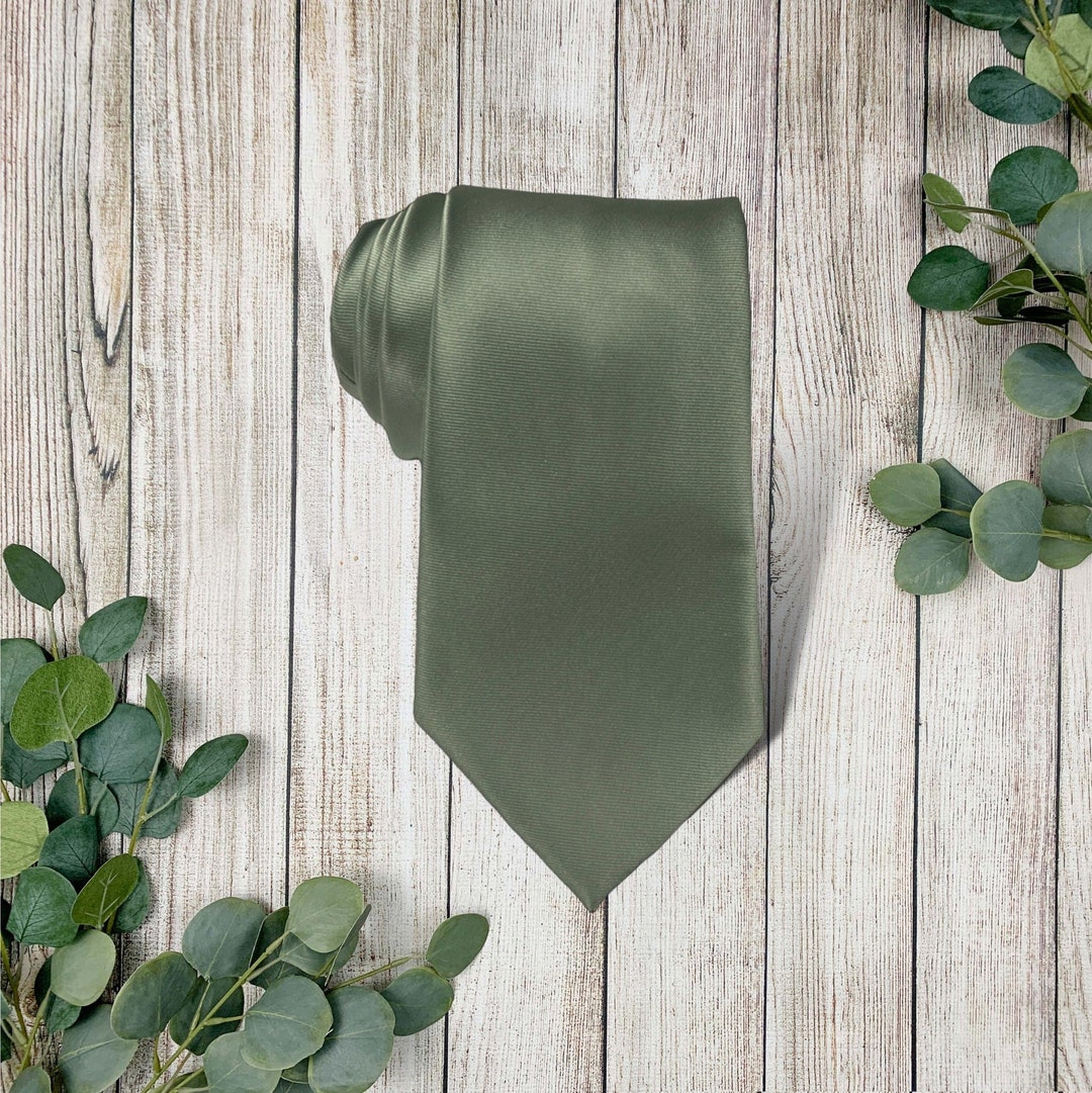 Sage Necktie for Weddings, Groomsman Gift, Groomsman Proposal, Sage ...