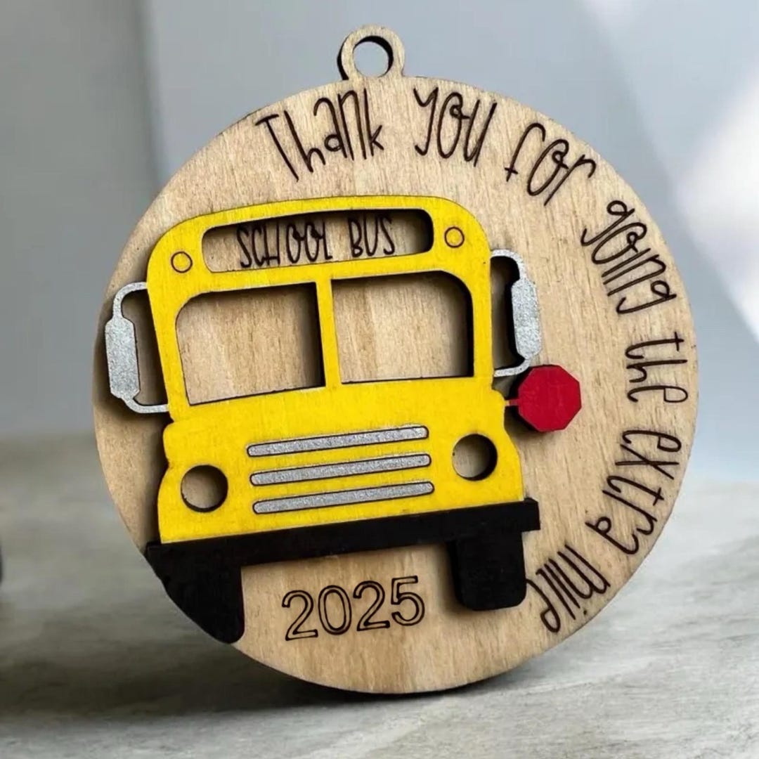 Bus Driver Ornament, Gifts for Bus Driver Gift Teacher Holiday Ornament ...