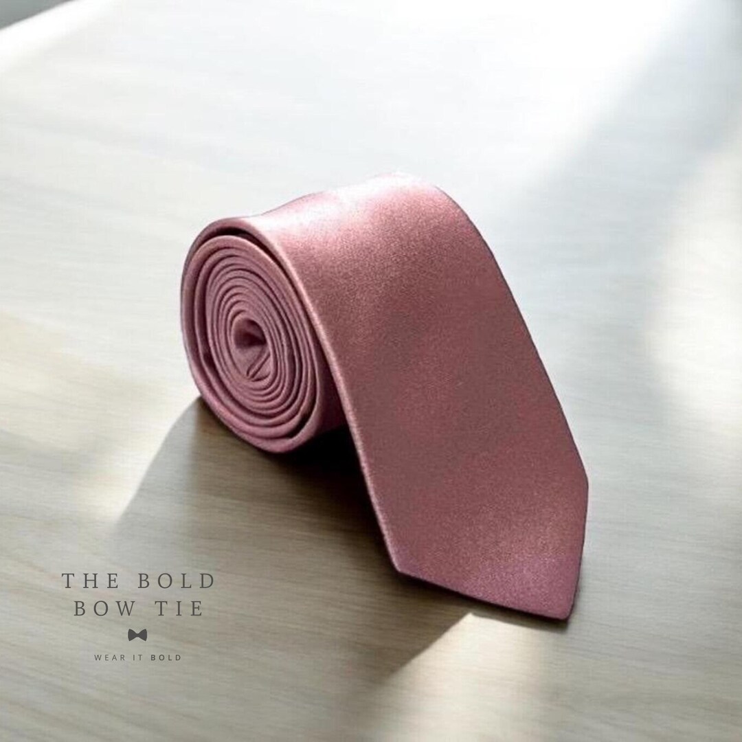 Rose Gold Necktie, Wedding Groomsmen Tie, Mens Ties Groom - Etsy