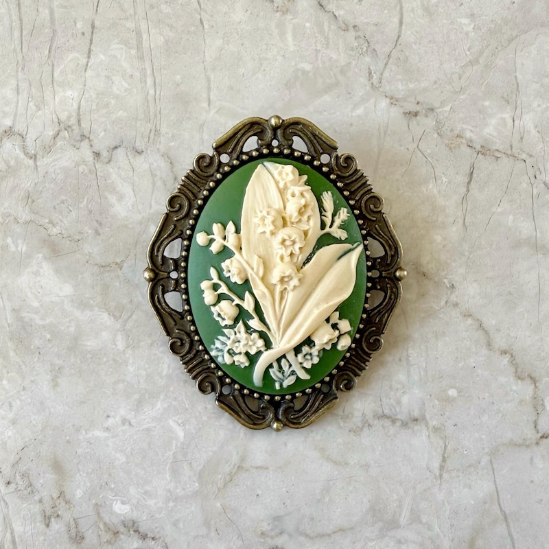 Flower Cameo Brooch - Etsy