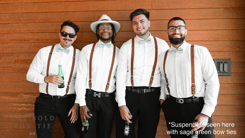 Leather Suspenders Brown Suspenders Buckle Suspenders Ring - Etsy