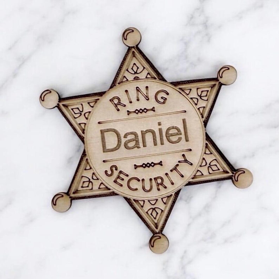 Personalized Ring Bearer Badge for Ring Security Badge, Ring Bearer ...