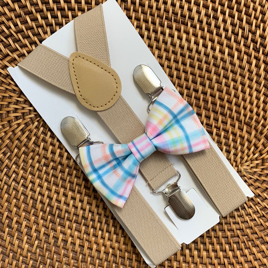 Easter Plaid Bow Tie, Pastel Bow Tie, Pastel Plaid Bow Tie, Easter ...