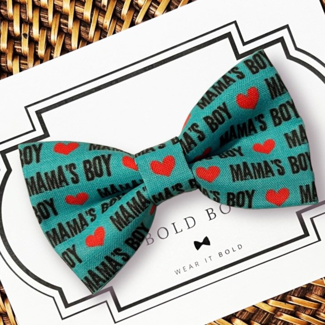 Mamas Boy Valentines Day Dog Bow Tie for Dog Collar, Dog Bowtie, Cat ...