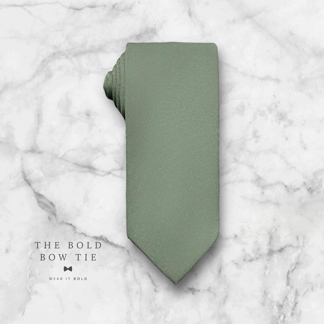 Sage Necktie for Weddings, Groomsman Gift, Groomsman Proposal, Dusty ...