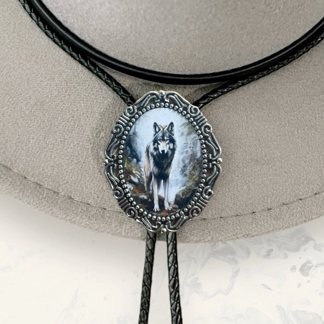 Wolf Bolo Tie Bolo Ties for Cowboy Attire or Cowgirl, Western Jewelry ...