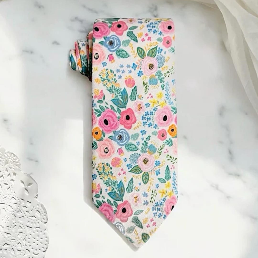 Floral Ties for Men, Mens Ties for Groomsmen and Wedding, Tie for Mens ...